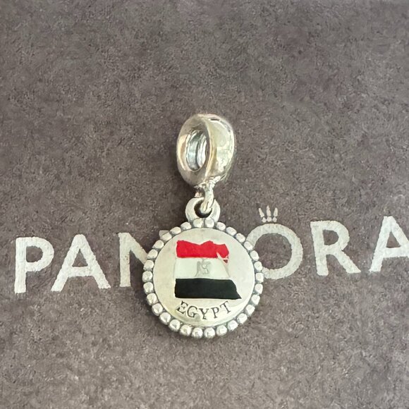 Pandora | Jewelry | Pandora Egypt Flag Map Charm | Poshmark